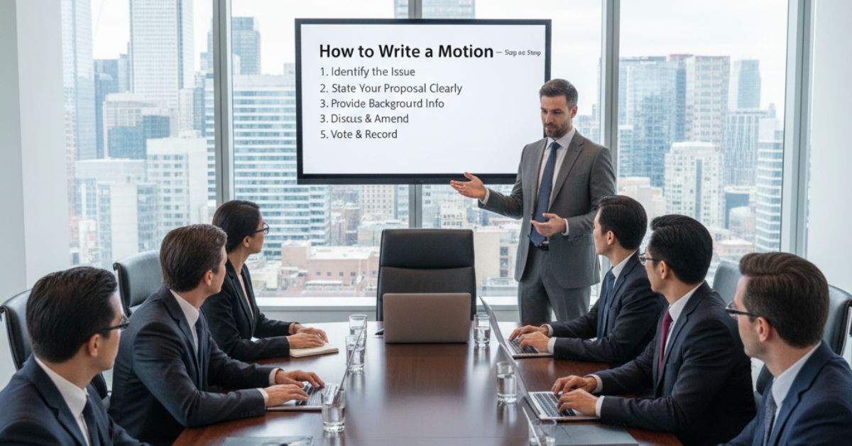 How to Write Motion for a Board Meeting: Step-by-Step Guide